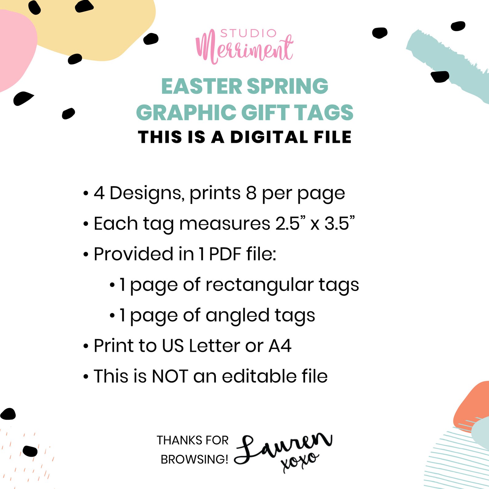 Printable Easter Favor Tags Cute Pastel Spring Bunny Easter - Etsy