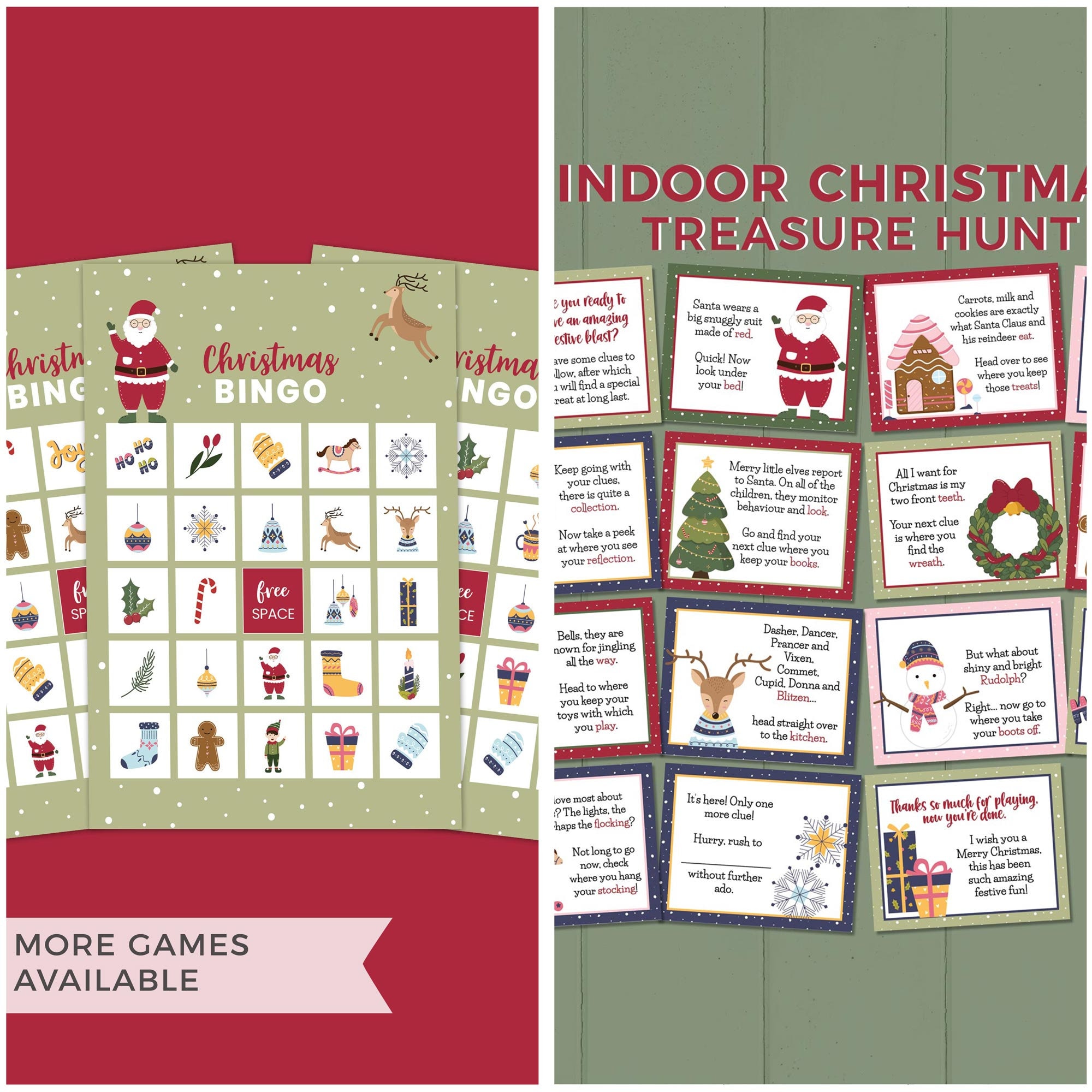 Christmas Bingo Party Game Kids Party Game, Fun Holiday Printable 16 ...