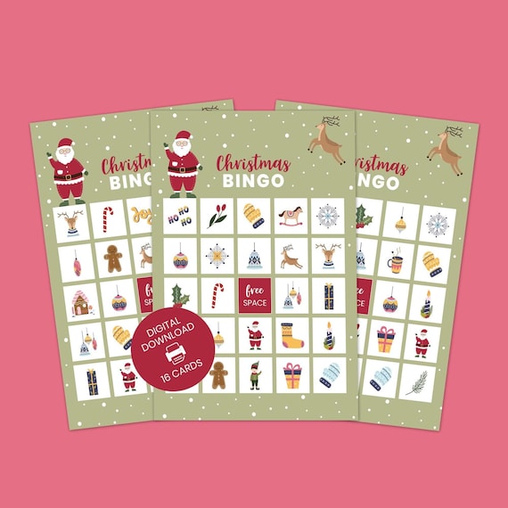Christmas Bingo Party Game | Kids party game, fun holiday printable ...