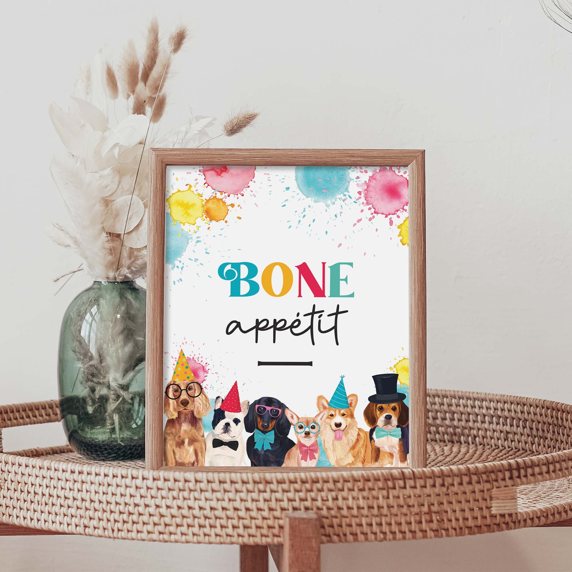 Bone Appetit Puppy Party Sign Printable Food Sign Table Decor for Boy ...