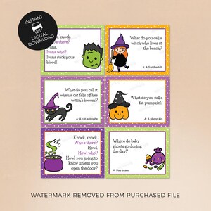 Halloween Lunch Box Jokes Printable Cards for Kids | Spooky Cute Dad ...