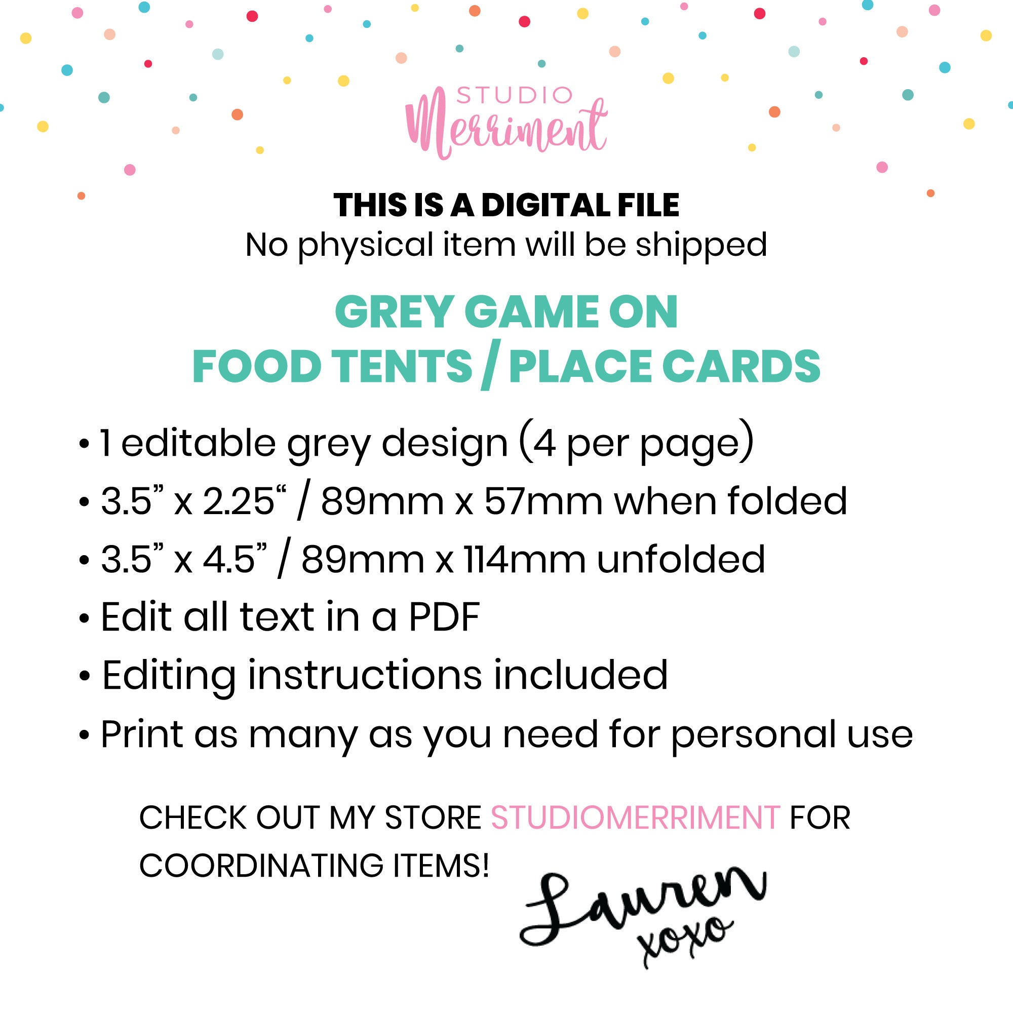 Gamer Party Food Tent Place Cards | Editable Printable Table Sign ...