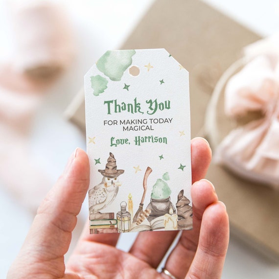 Witch + Wizard Favor Tag editable printable | Magic spells Birthday ...