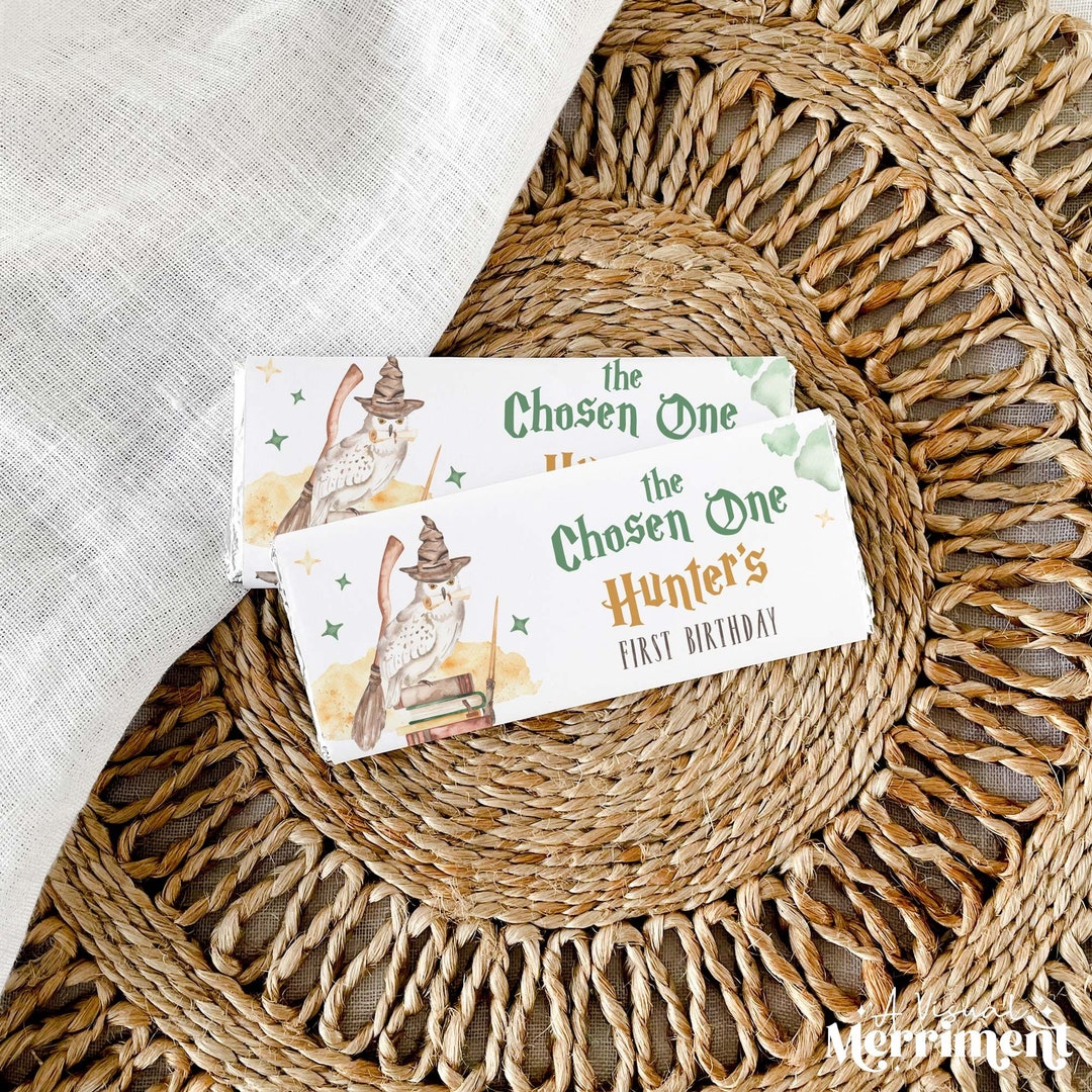 The Chosen One Wizard Chocolate Wrapper, Editable Printable | First ...