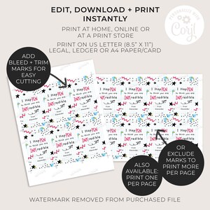 Editable Pen Holder Tag: I Happen to Think You Are Inkredible ...