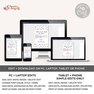 Editable Glow Stick Holder Thank You for Making My Year so Bright End ...