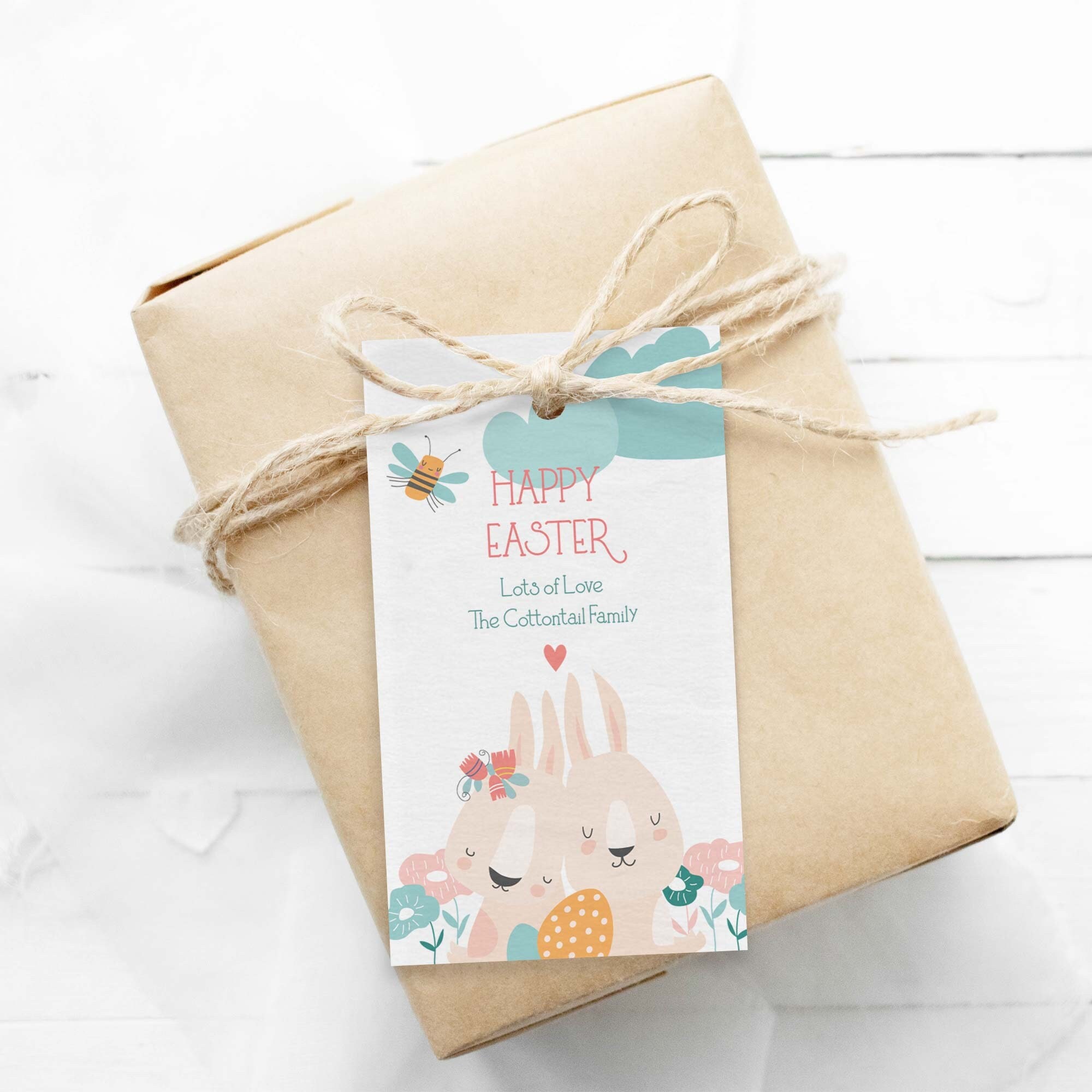 Printable Easter Gift Tags Editable Happy Easter Cookie Favor Thank You ...
