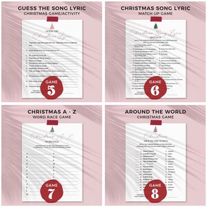 12 Printable Christmas Games Bundle | Family Christmas Party Quiz, Kids ...