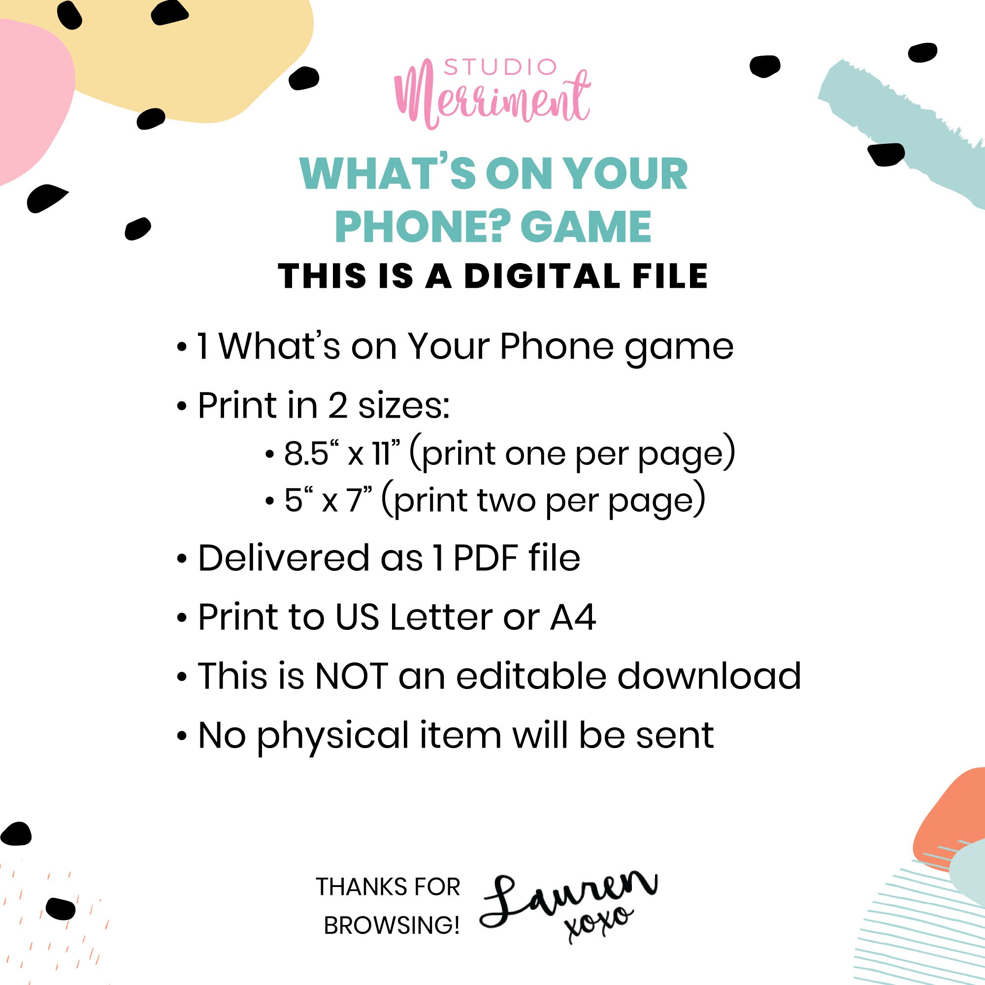 Valentine's Day Printable Game, Whats on Your Phone? | Groovy Retro ...
