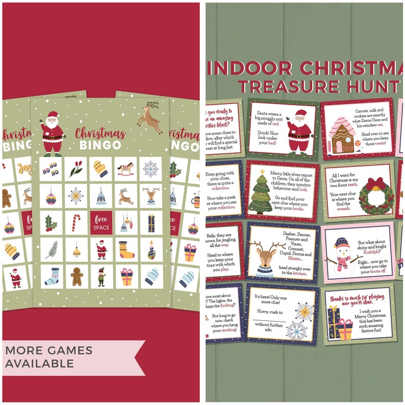 6 Printable Christmas Games Bundle, Movies, Songs + Trivia | Christmas ...