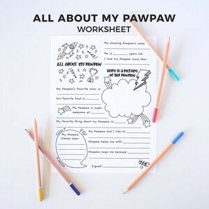 Printable Coloring Grandfather Card + All About Pawpaw Bundle | Happy ...