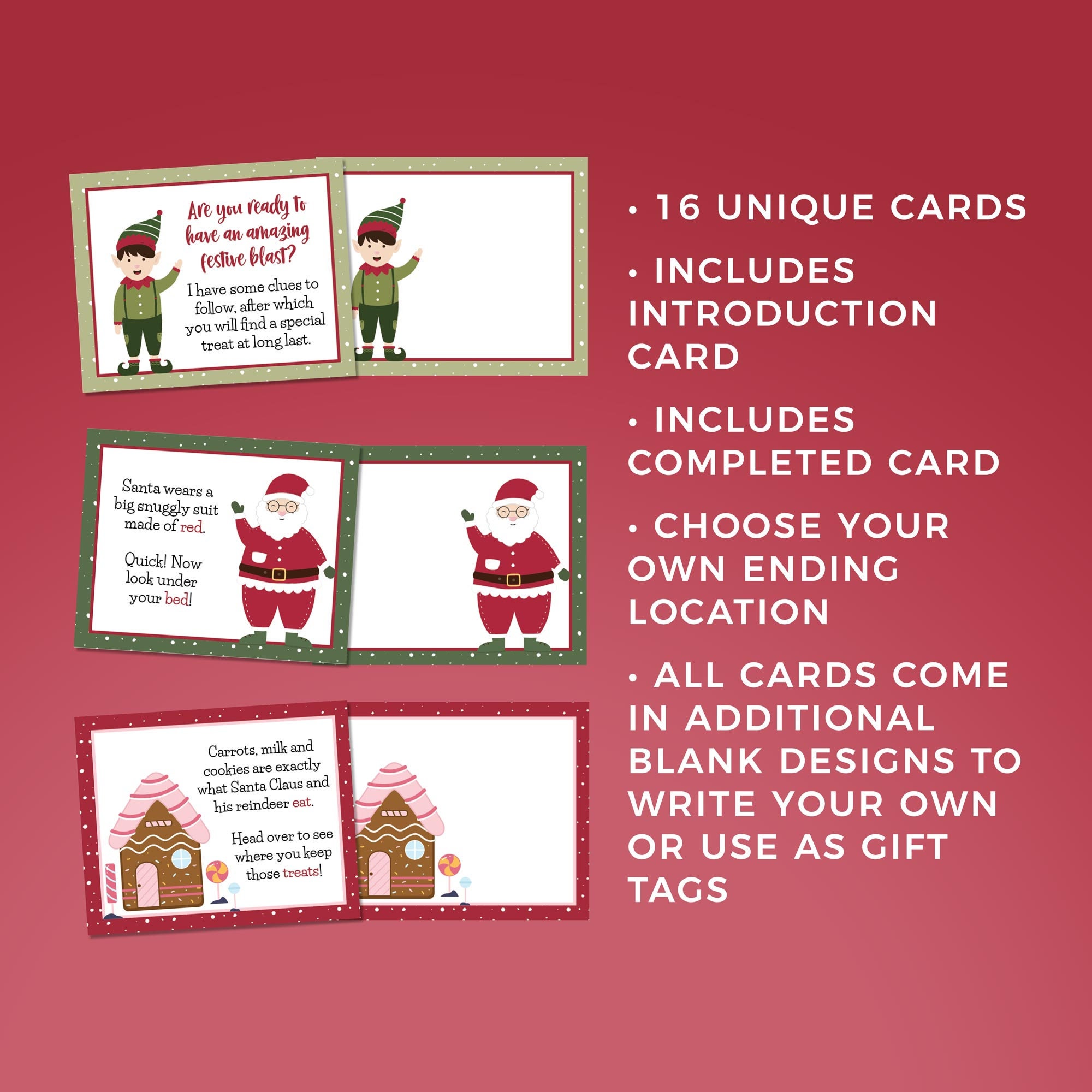 Indoor Christmas Treasure Hunt, Kids Scavenger Hunt Clues | Inside ...