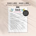Father's Day Printable Game, Mad Libs Fill in the Blanks | Superhero ...