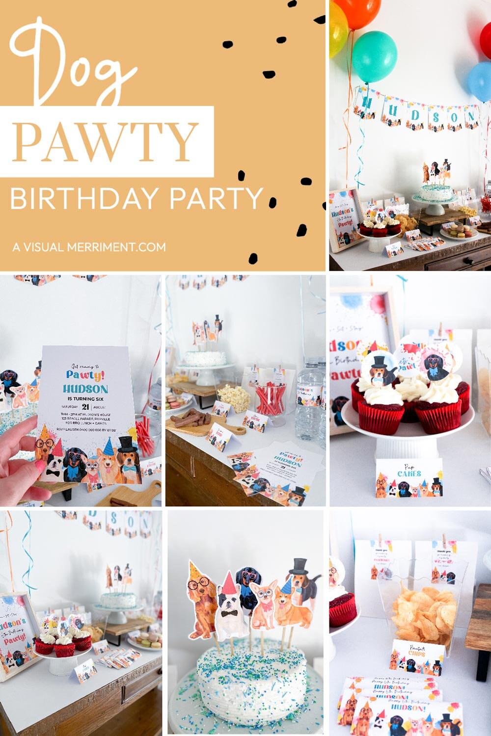Lets Pawty Dog Party Banner Printable Sign Puppy Happy - Etsy