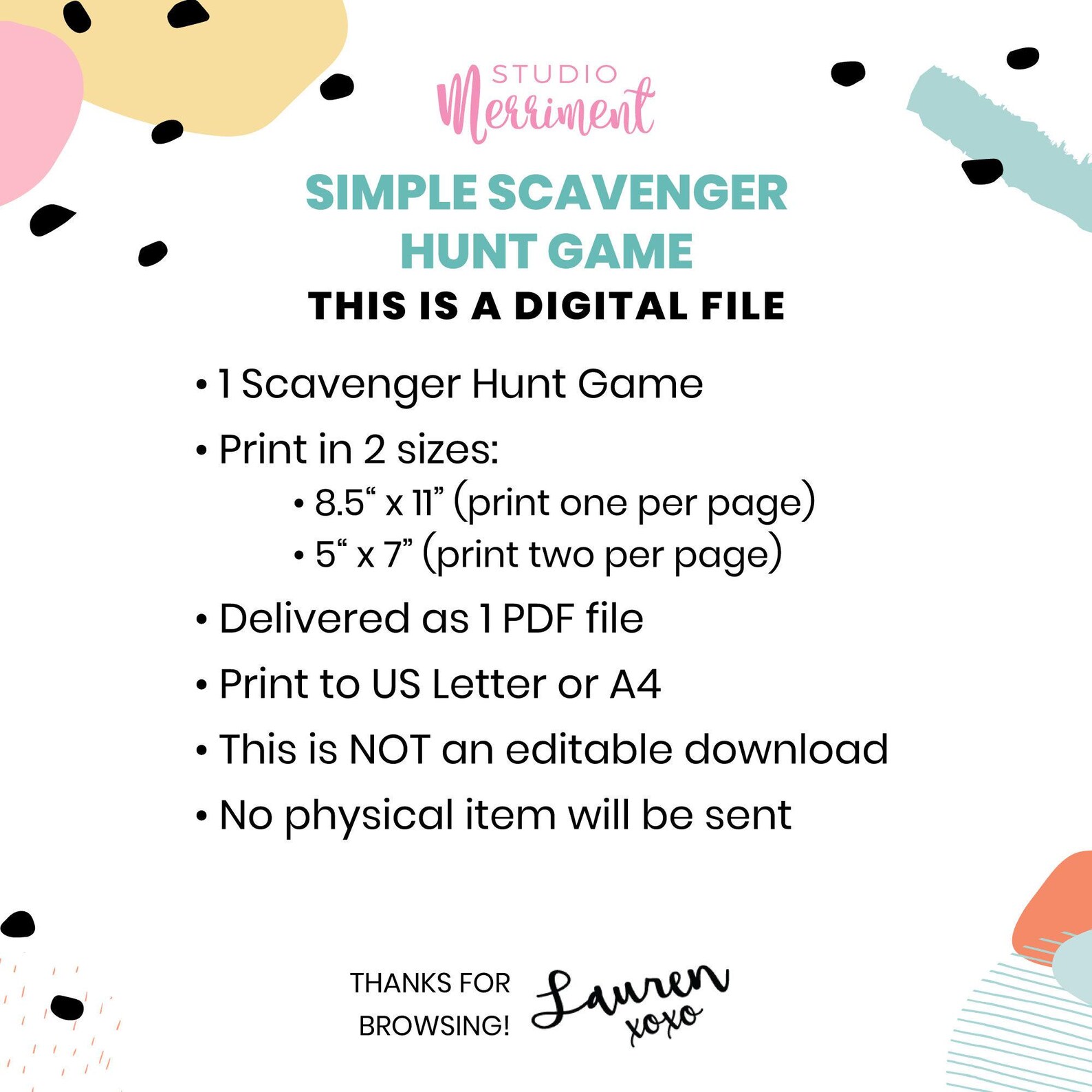 Gnome Easter Scavenger Hunt Printable for Kids, Teens + Adults | Easter ...