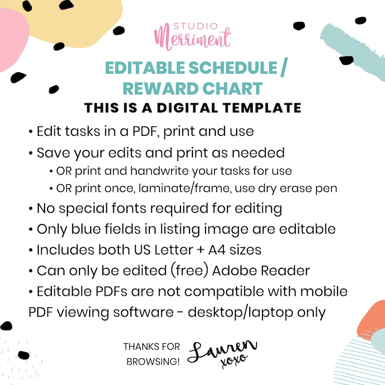 Rainbow Daily Schedule Chart for Kids, Editable Printable | Daily ...