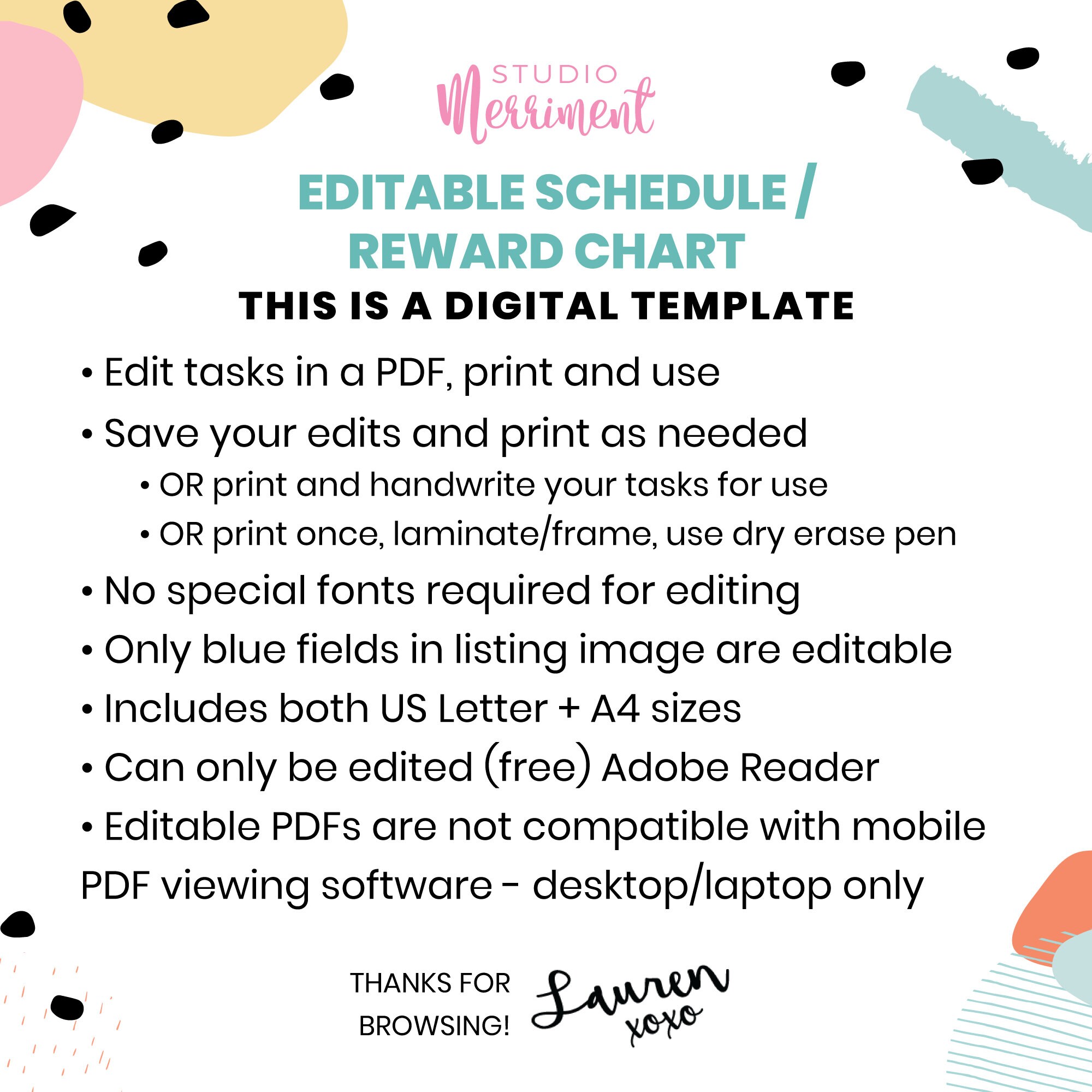 Rainbow Daily Schedule Chart for Kids, editable printable | Daily ...