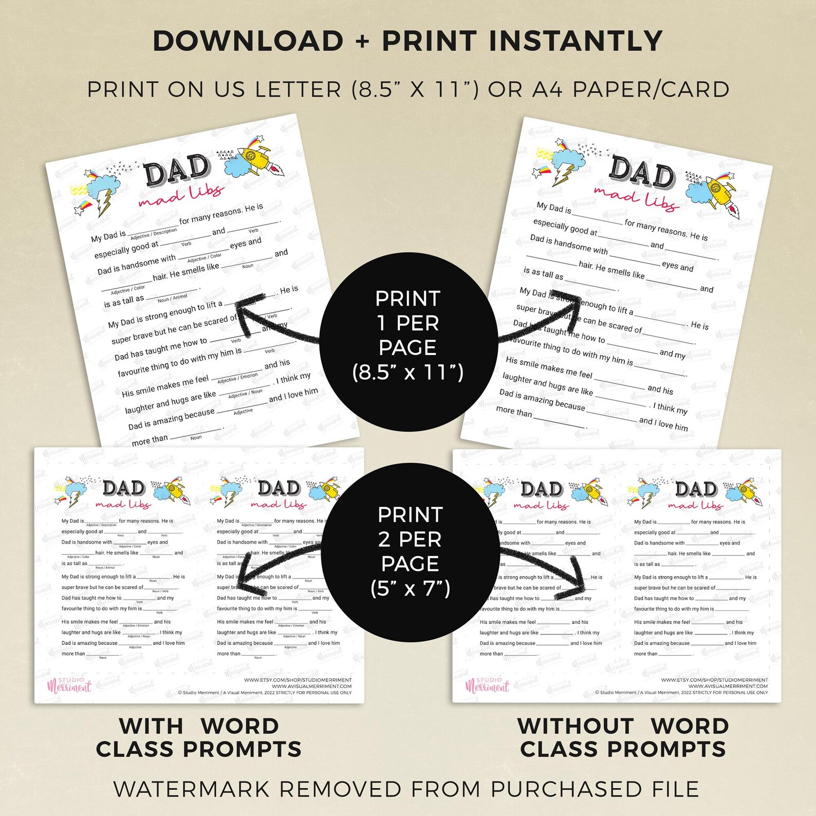Father's Day Printable Game, Mad Libs Fill in the Blanks Superhero Dad ...