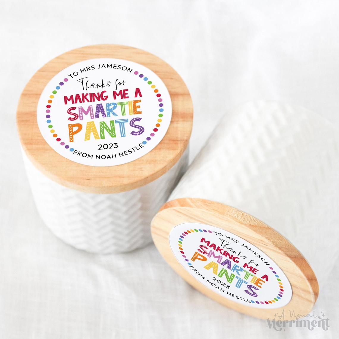 Editable Printable Teacher Appreciation Label Tag, Thanks for Making Me ...