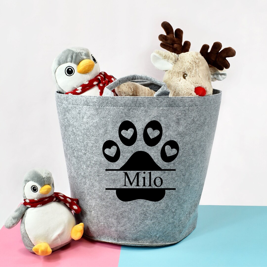 Personalised Dog Gift, Personalised Dog Toy Basket, Dog Toy Box, Dog ...