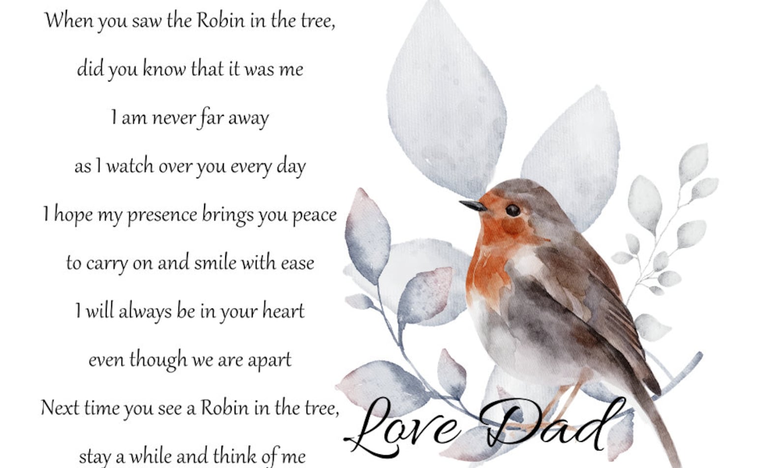 Christmas Day Memorial Candle Robin Poem Loved One Candle - Etsy