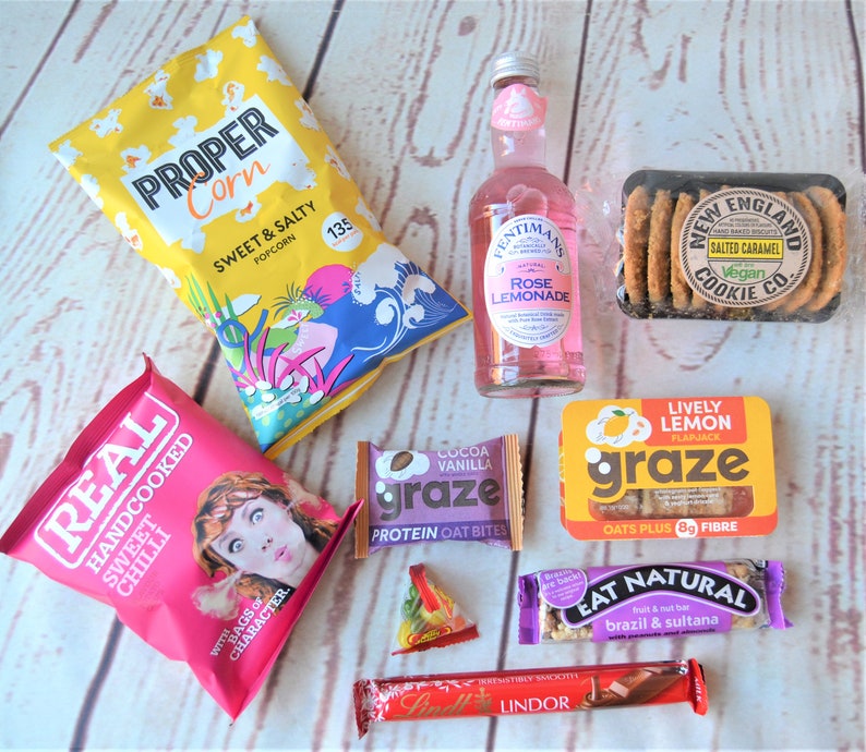 GIFT HAMPER BOX Snack Hamper Pack Snack Treat Box Lockdown - Etsy UK
