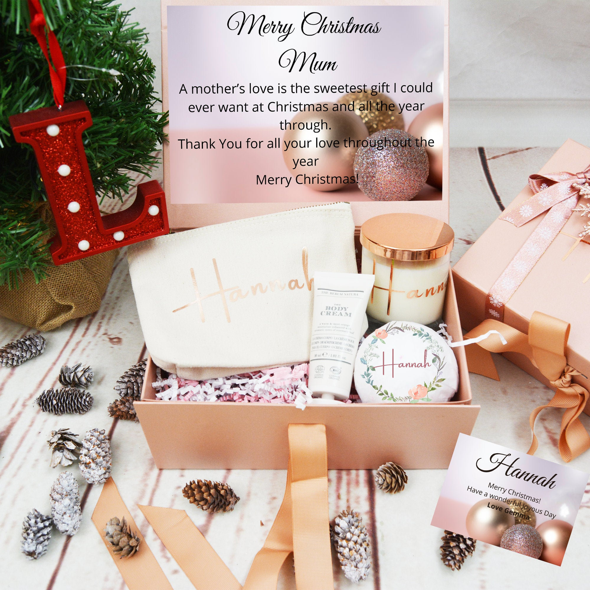 Personalised Christmas Gift Box Personalised Gift Christmas - Etsy UK
