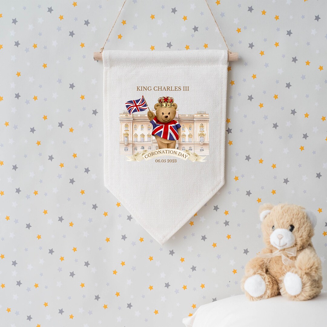King Charles III Coronation Wall Flag, Limited Edition Flag Official ...