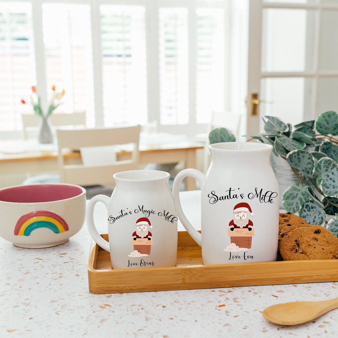 Milk Jug for Santa, Milk for Santa Bottle, Santa Milk Glass ...