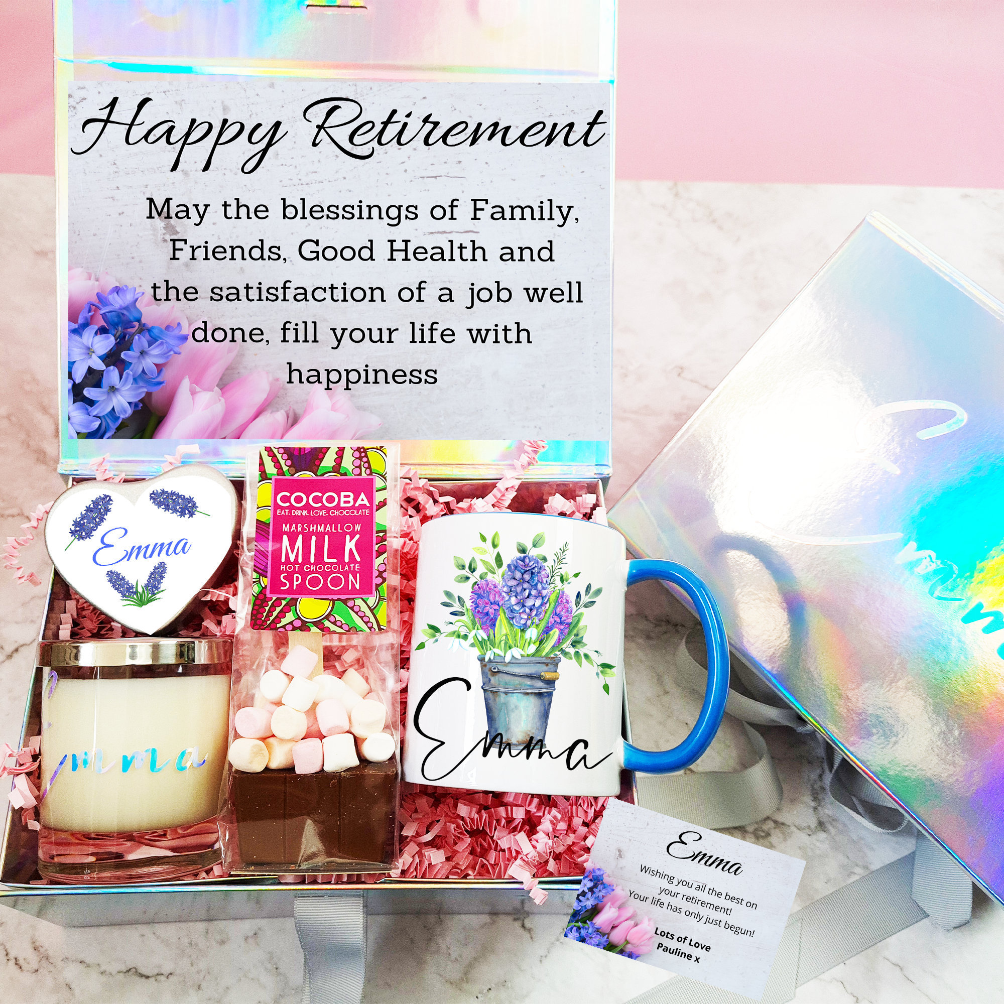 Happy Retirement Gift Box,personalised Retirement Gift, Retirement ...