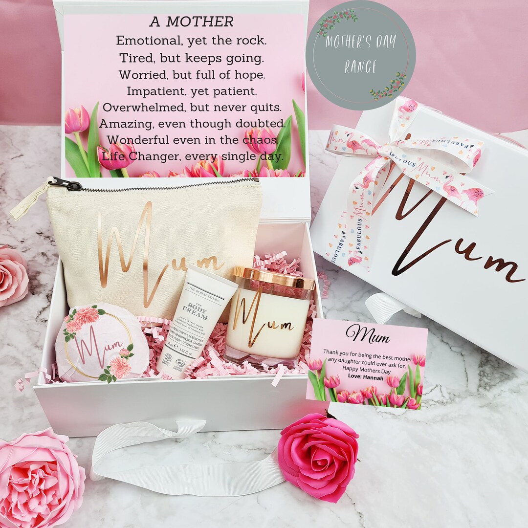 Personalised Mother S Day Gift Box Mother S Day Spa Gift Box Mothers