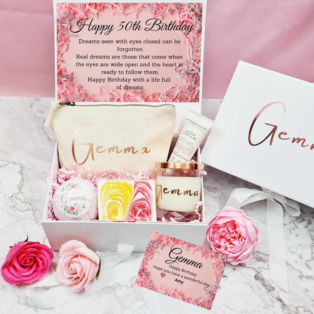 50th Birthday Gift, Happy Birthday Gift Box,personalised Gift Box,happy ...