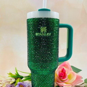 40oz Emerald Stanley Crystal Rhinestone Honeycomb Tumbler - Etsy