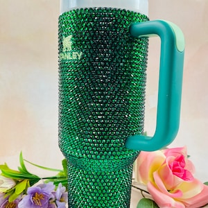 40oz Emerald Stanley Crystal Rhinestone Honeycomb Tumbler - Etsy