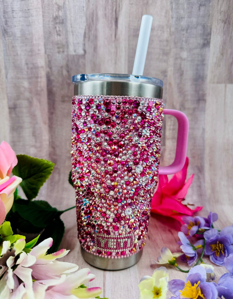 READY to Ship: Pink 25oz Travel Yeti Crystal Cup - Etsy
