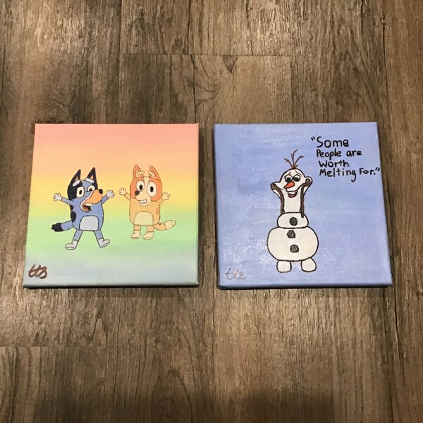 Cartoon Character Dorm Painting - Etsy