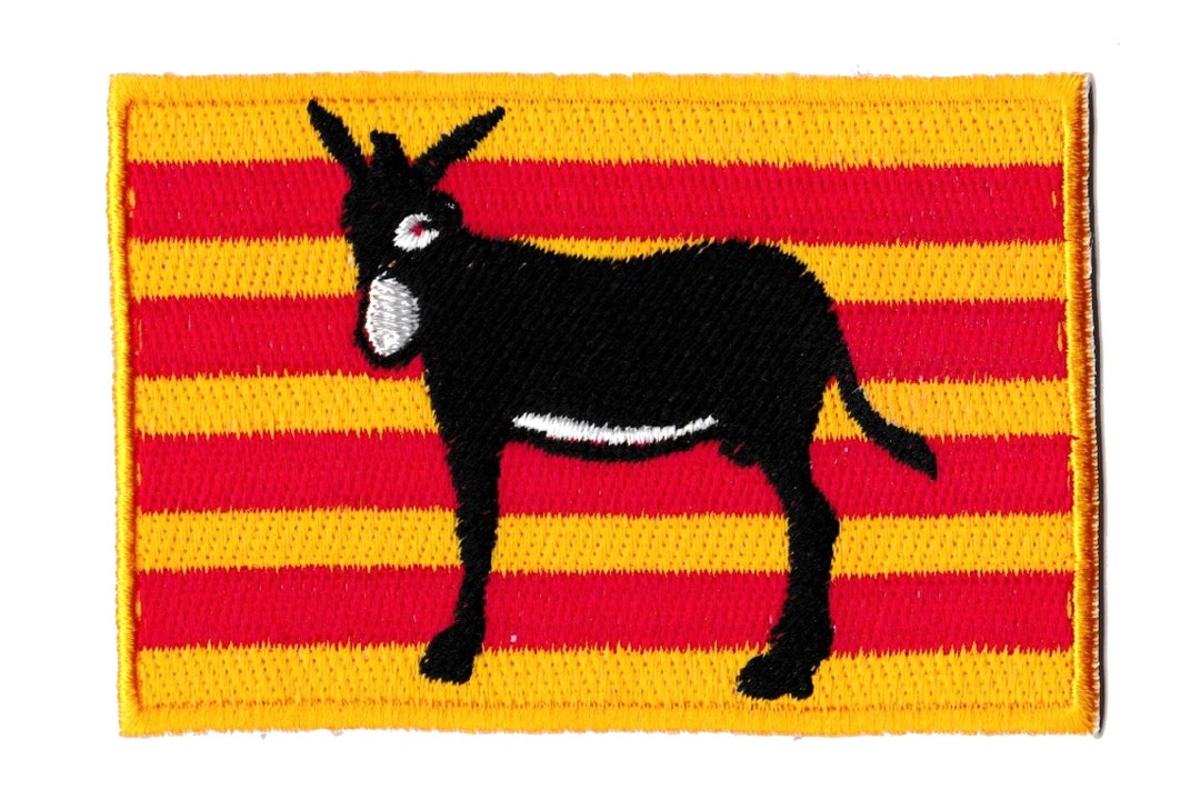 Catalan Flag Patch Burro Donkey Embroidered Iron-on Patch Catalonia - Etsy Canada