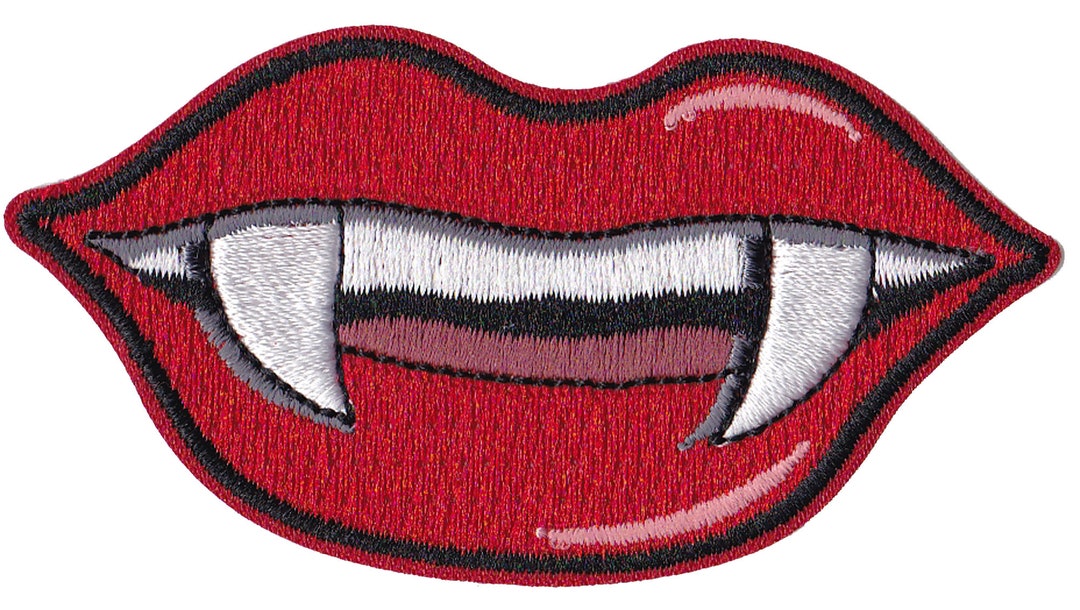 Sexy Vampire Patch Embroidered Halloween Iron-on Badge - Etsy