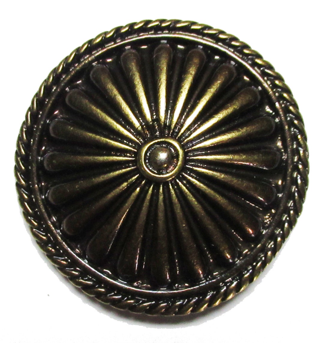 Metal Pin Brooch Rosette Cast Metal Screw Badge Bronze Color - Etsy