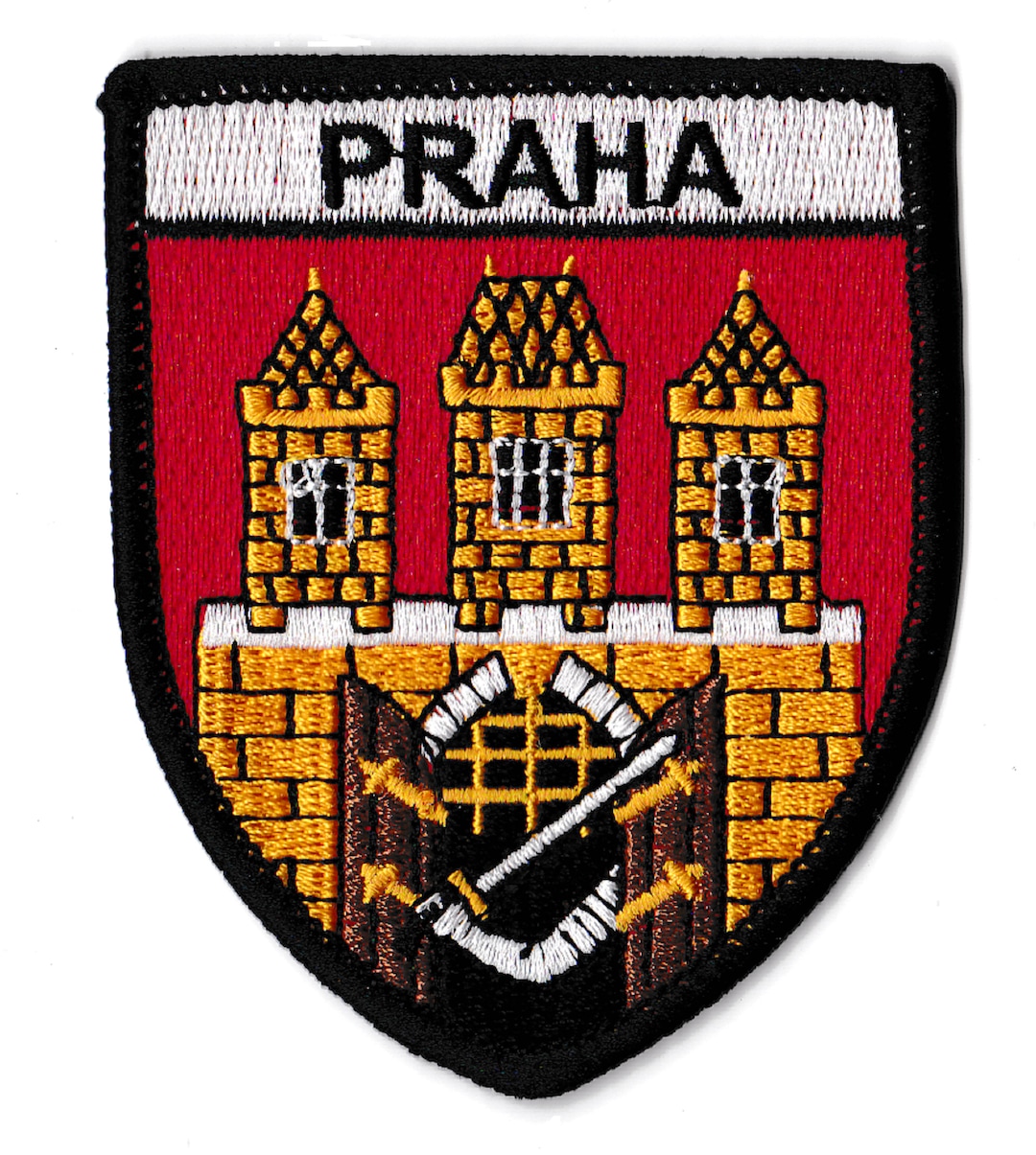 Prague City Coat of Arms Patch Embroidered Iron-on Coat of Arms Patch ...