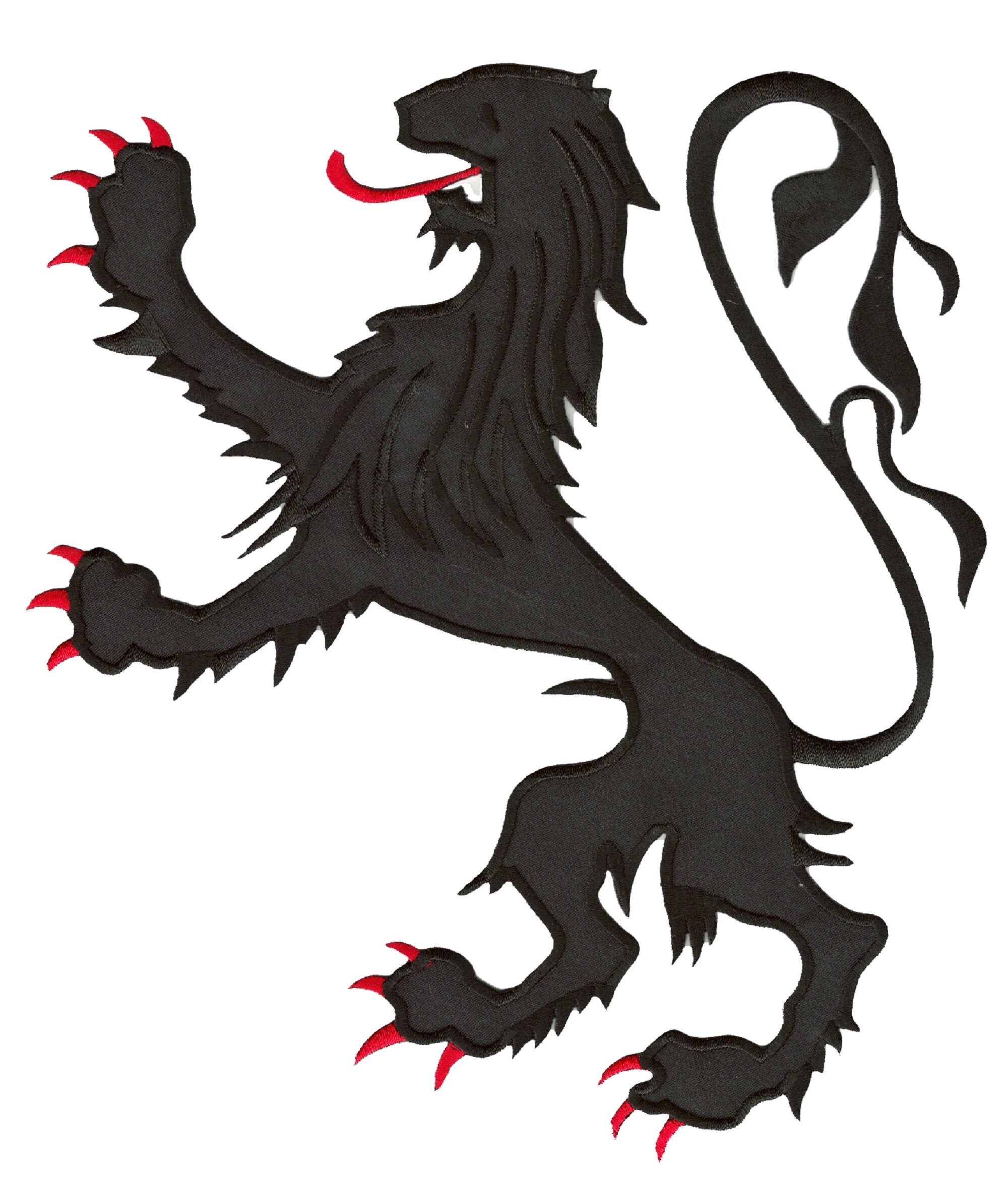 Ecusson patche médiéval lion des Flandres noir et rouge grande - Etsy ...