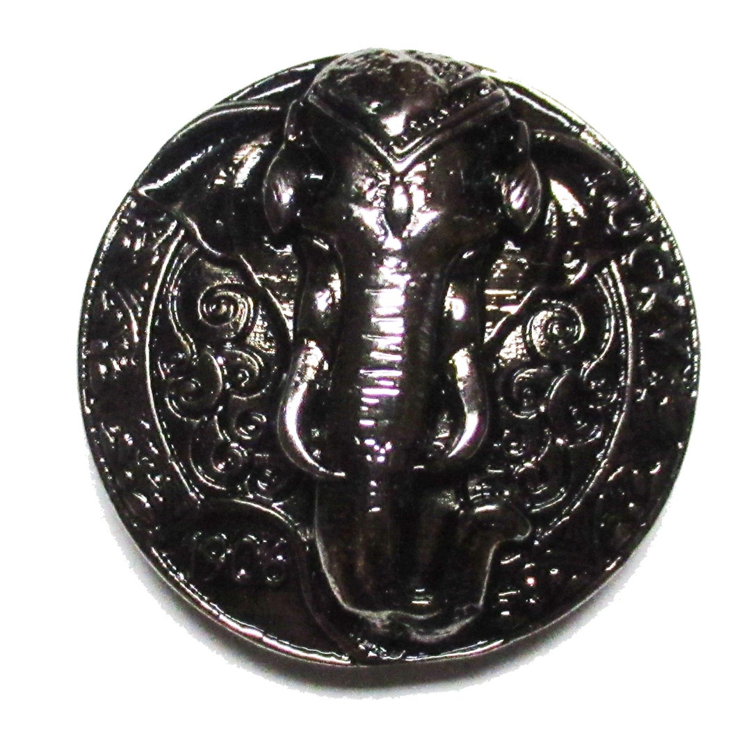Silver Elephant Metal Pin Brooch Cast Metal Screw Badge - Etsy