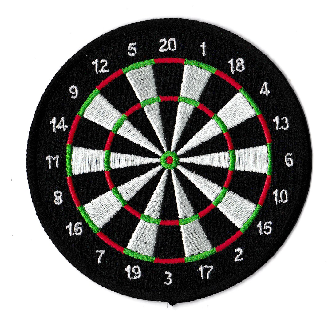 Darts Target Patch Embroidered Badge Iron-on Patch Game Bar - Etsy