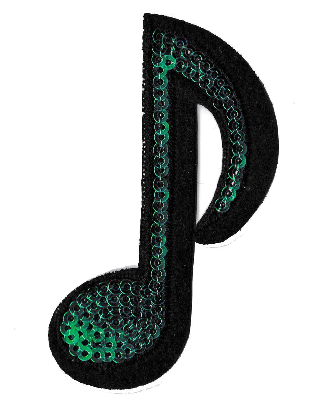 Patch Green Sequins Note Music Crooked Patch Thermoadhesive Music - Etsy