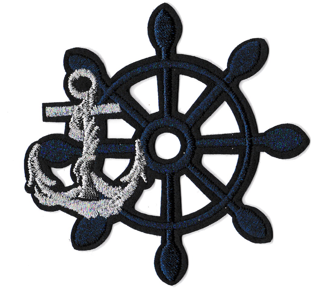 Patch Patch Navy Anchor Bar Patch Embroidered Thermo-adhesive - Etsy