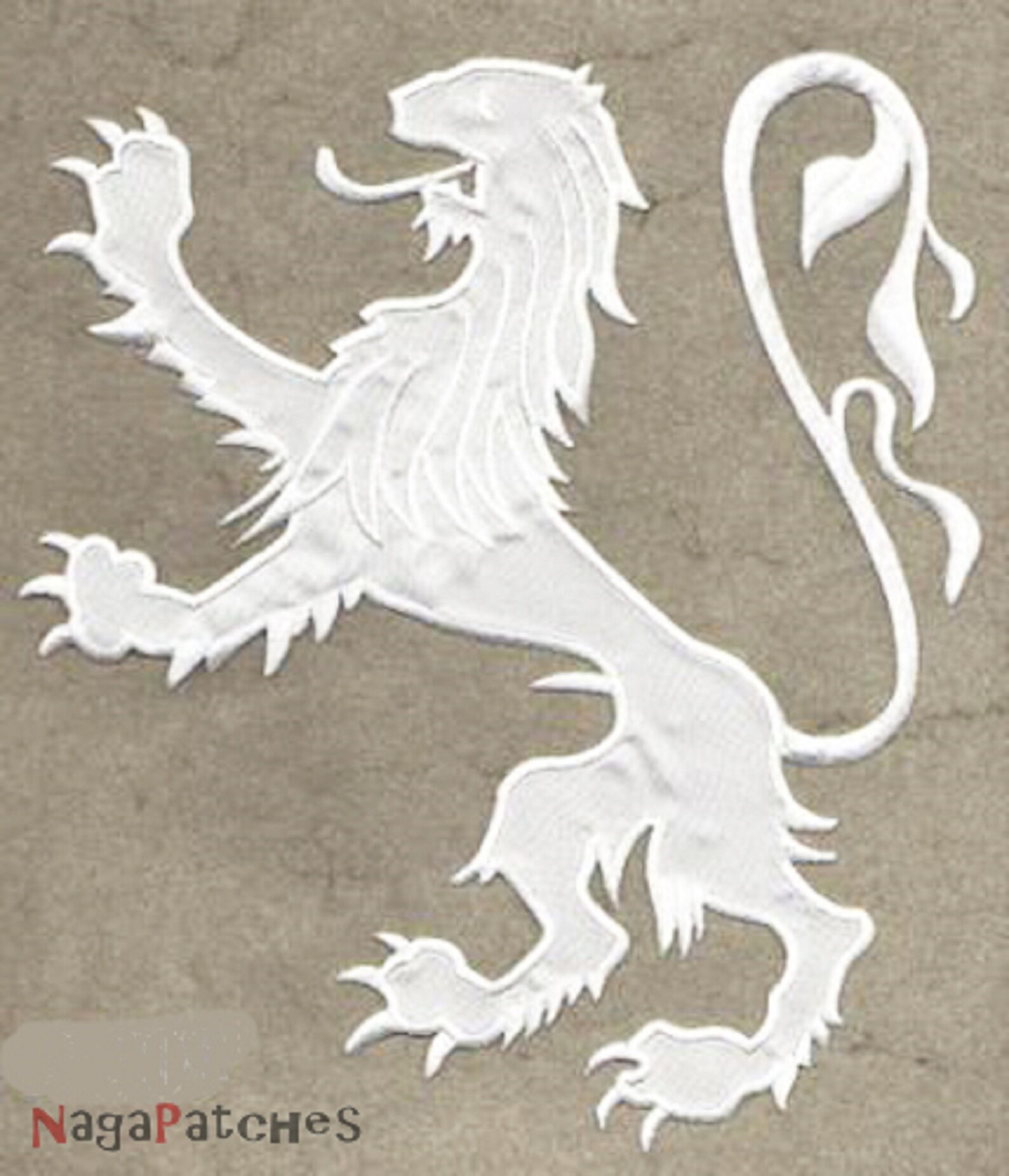 Écusson patch médiéval lion des Flandres grande taille dorsal moyen age ...