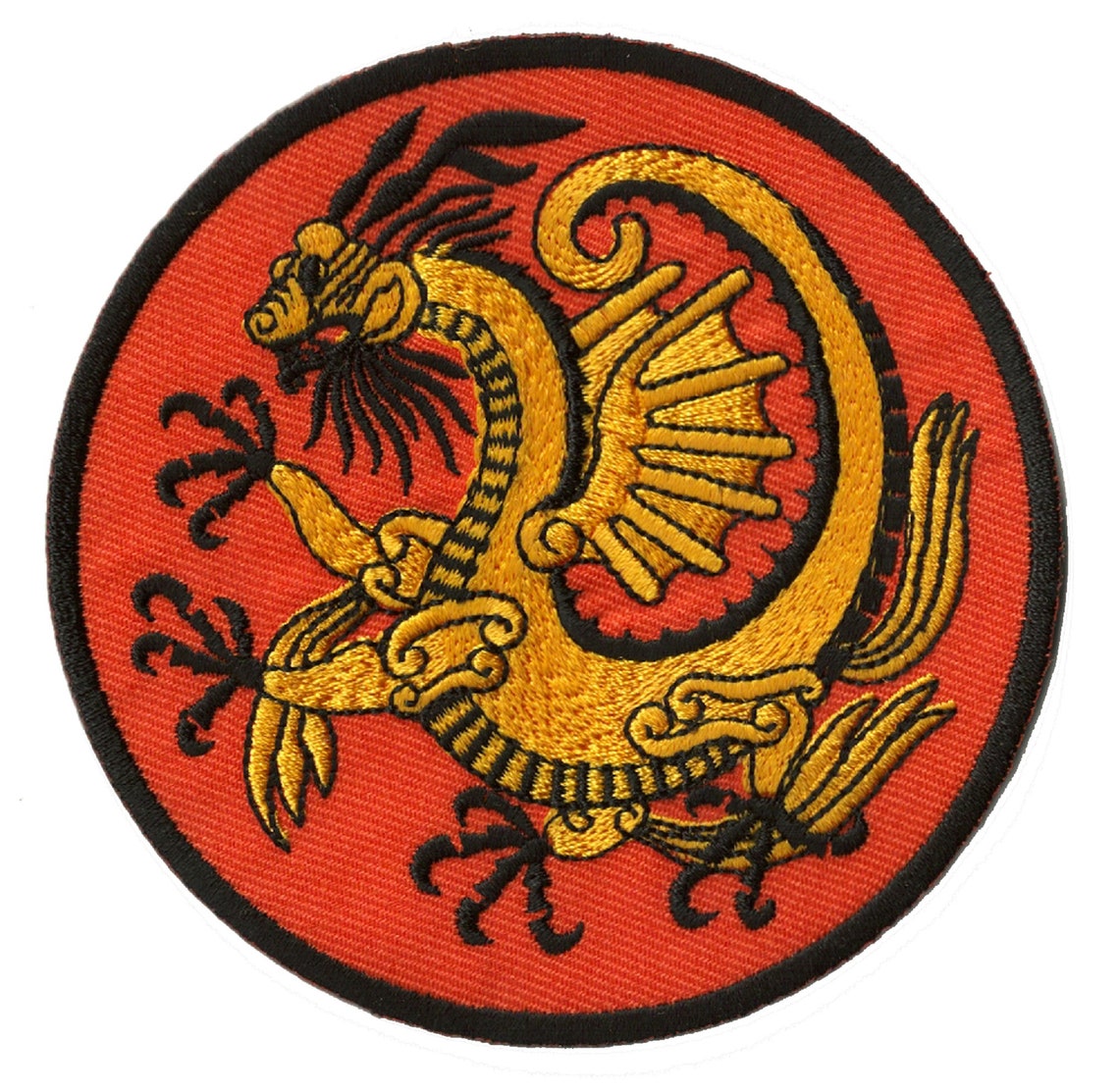 Patche Golden Golden Dragon Patch Embroidered Thermocollant Patch - Etsy
