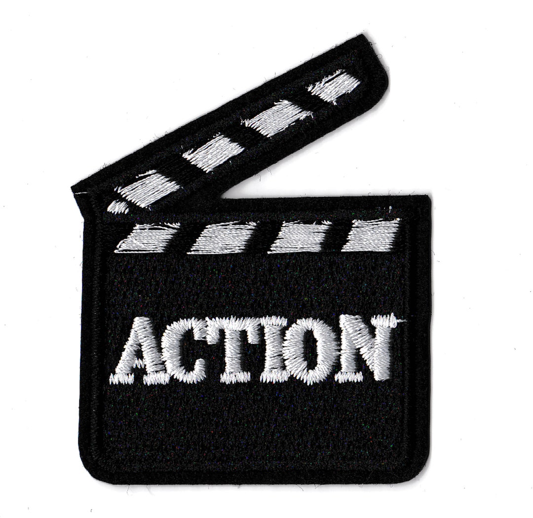 Cinema Action Clapperboard Patch Iron-on Embroidered Patch - Etsy