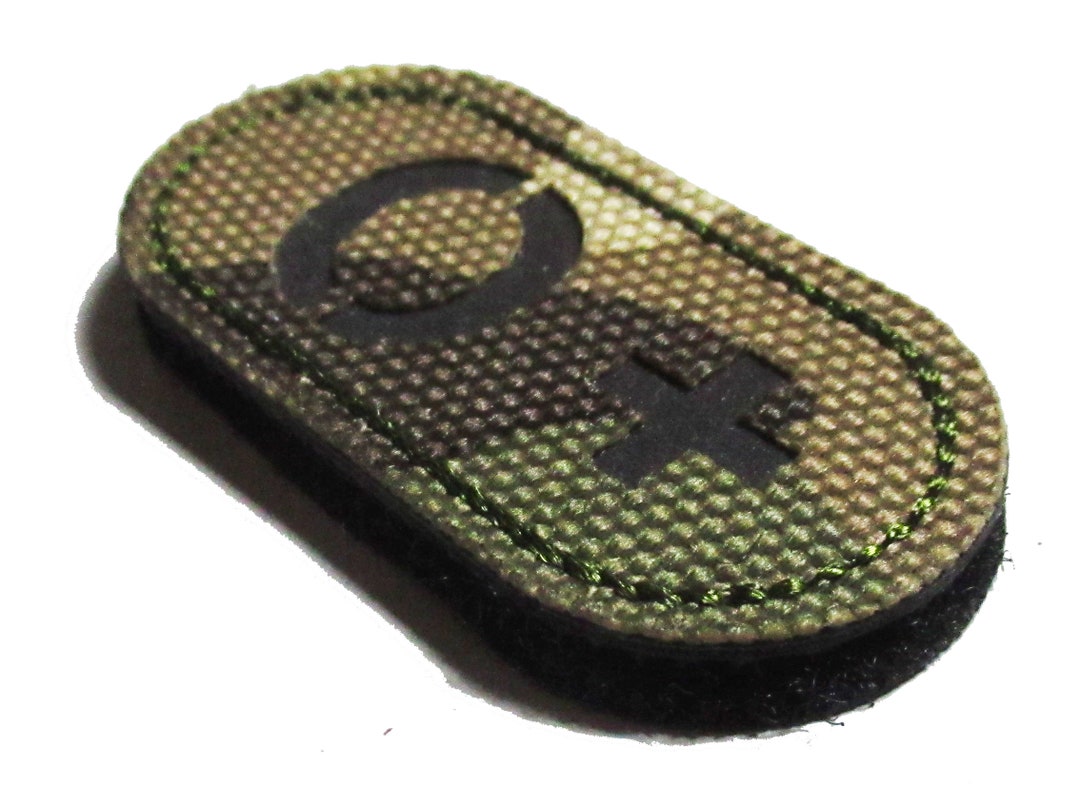 O Positive Blood Group Badge Patch Camouflage Tactical PVC Patch With ...
