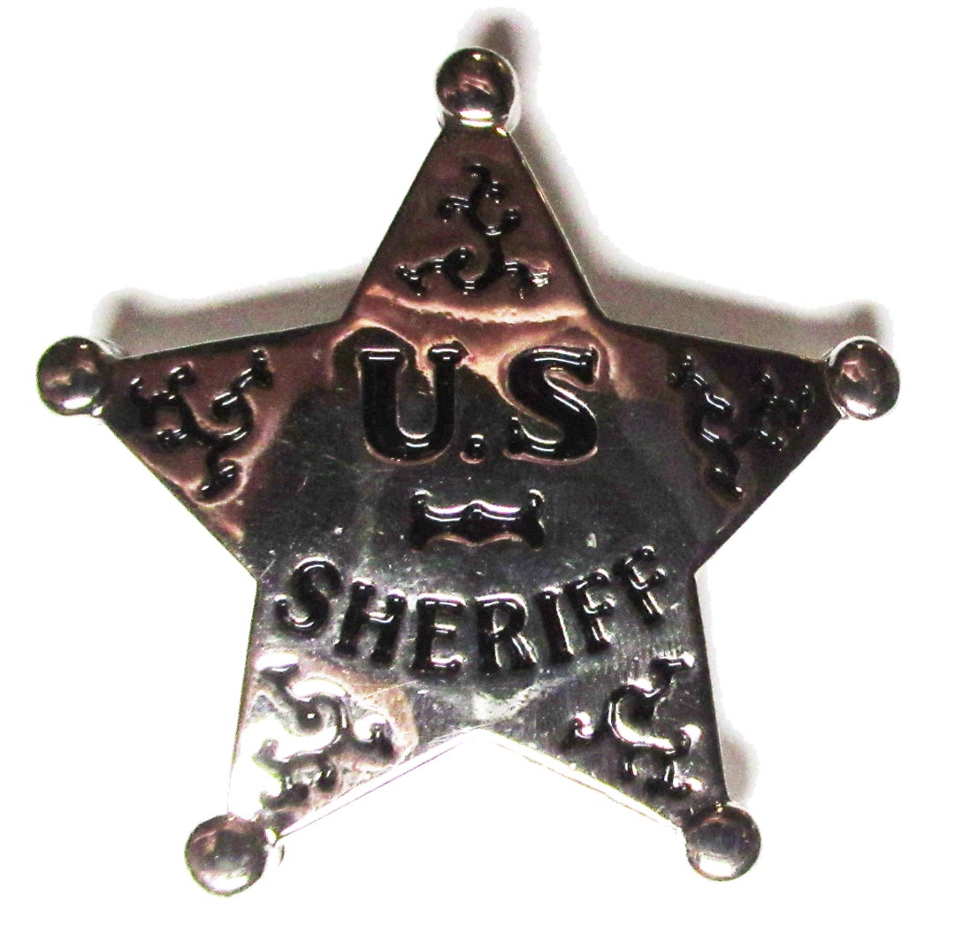 Brooch Pin Metal Plate Sheriff Cast Metal Screw Badge - Etsy